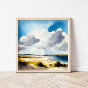 Cornwall Beach Abstract Landscape Seascape Print of the Cornish ...