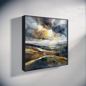 Cornwall Beach Abstract Landscape Seascape Print of the Cornish ...