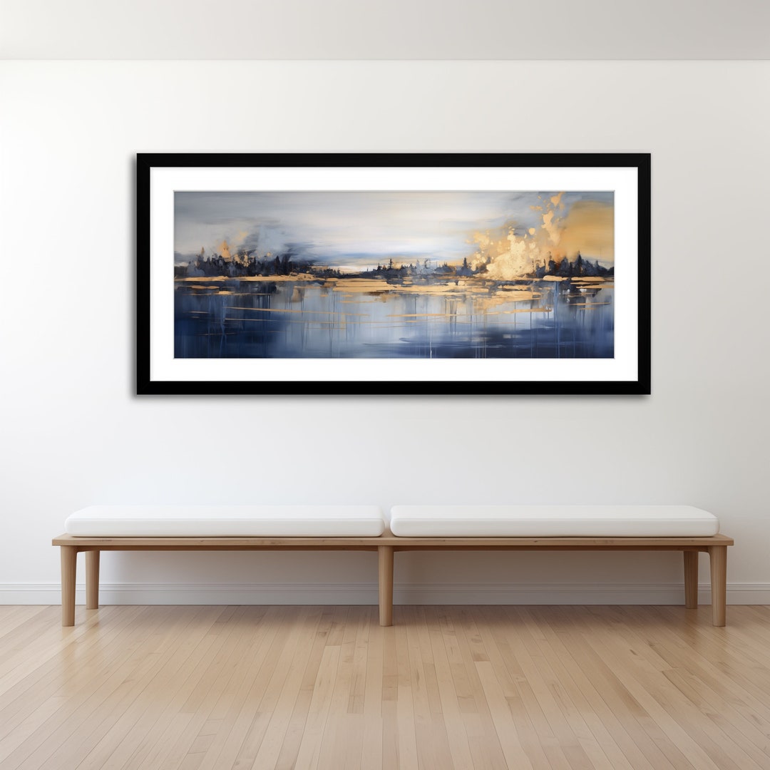 Lake District Abstract Landscape Panoramic Painting Large - Etsy