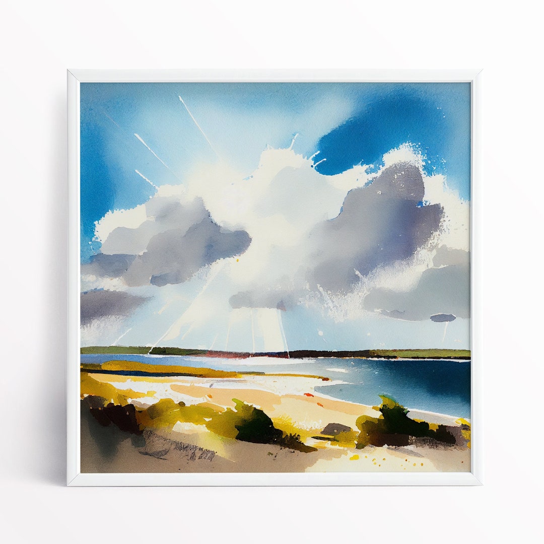 Cornwall Beach Abstract Landscape Seascape Print of the Cornish ...