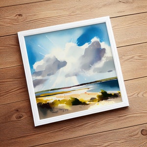 Cornwall Beach Abstract Landscape Seascape Print of the Cornish ...
