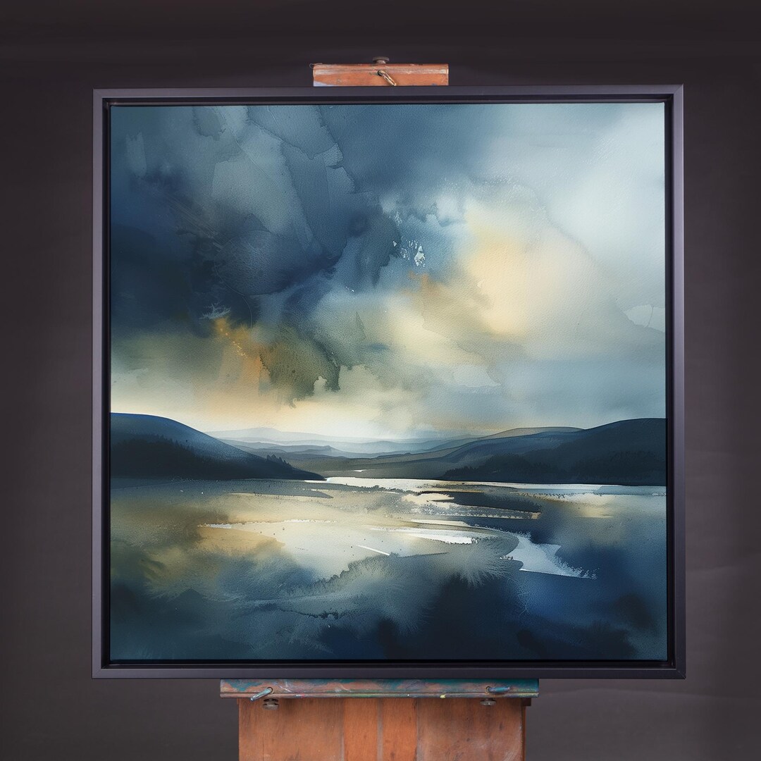 Lake Windermere Watercolour Landscape Print: Lake District Wall Art ...