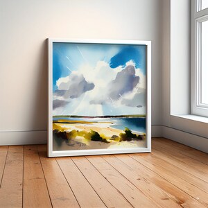 Cornwall Beach Abstract Landscape Seascape Print of the Cornish ...