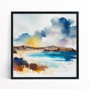 St Ives Abstract Landscape Watercolour Painting of St Ives in - Etsy UK