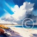 Cornwall Beach Abstract Landscape Seascape Print of the Cornish ...