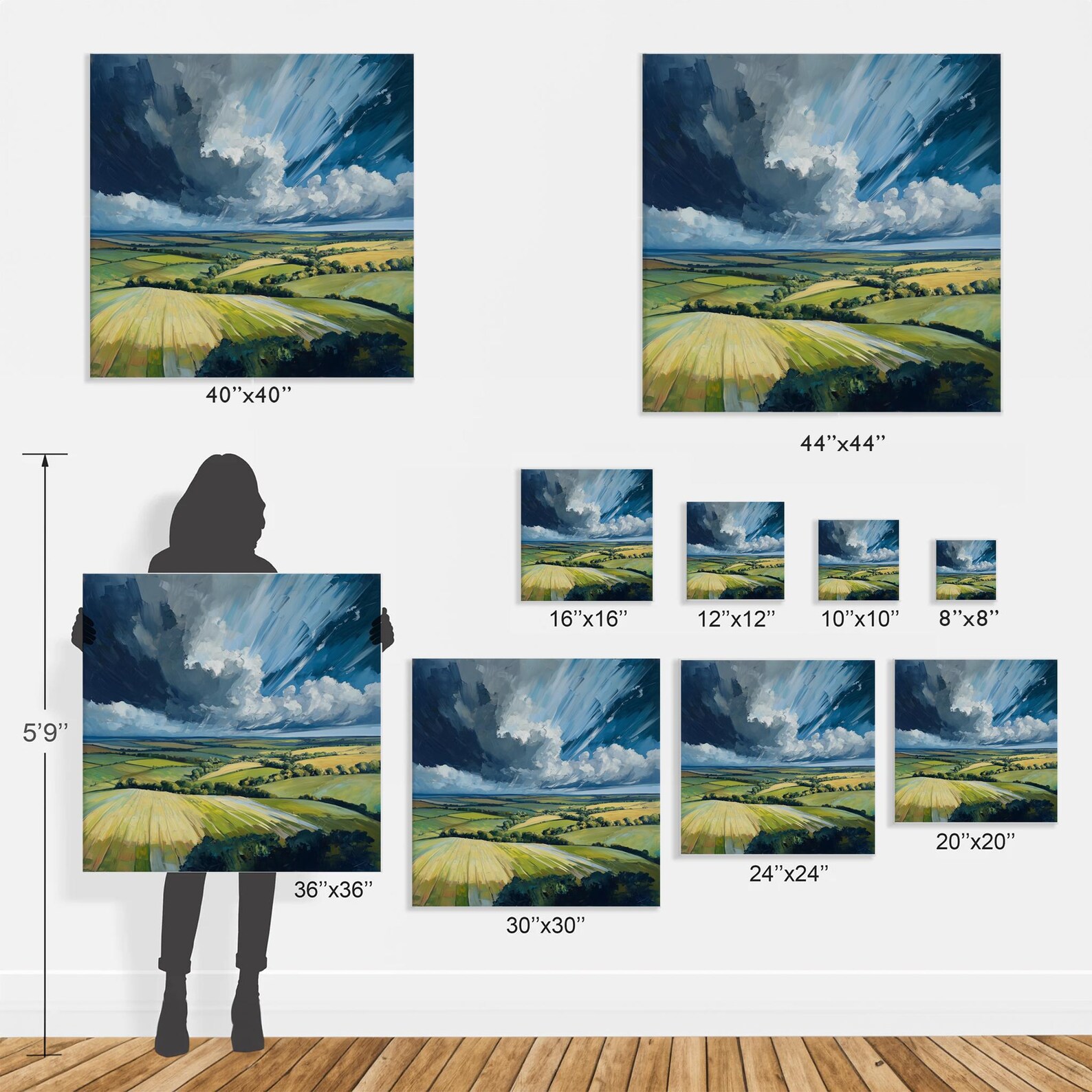 Southdowns National Park Painting After a Storm Print - Abstract ...