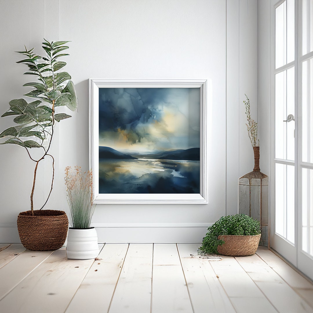 Lake Windermere Watercolour Landscape Print: Lake District Wall Art - Etsy