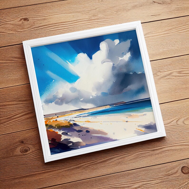 Cornwall Beach Abstract Landscape Seascape Print of the Cornish ...