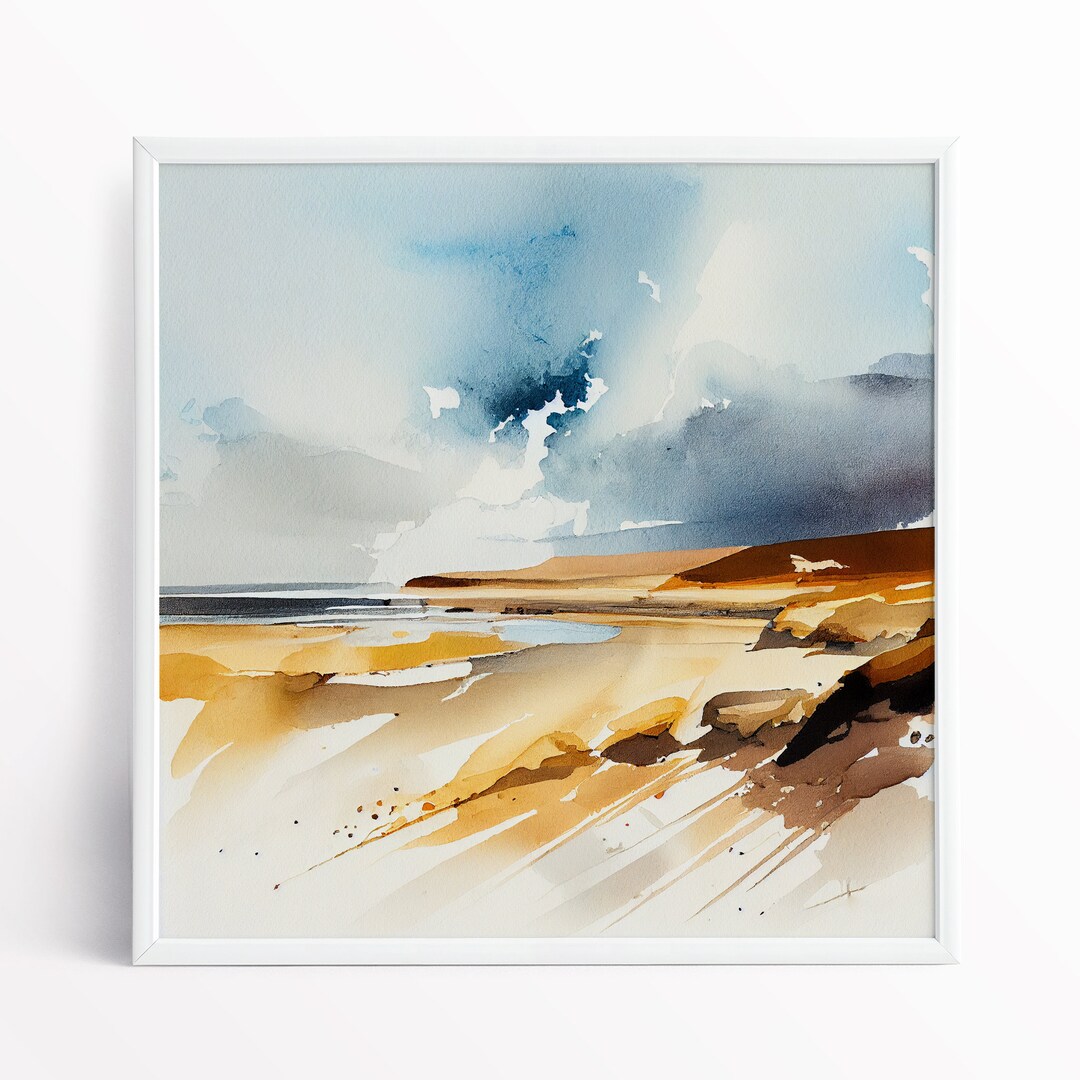 Cornwall Beach Abstract Landscape Seascape Print of the Cornish ...