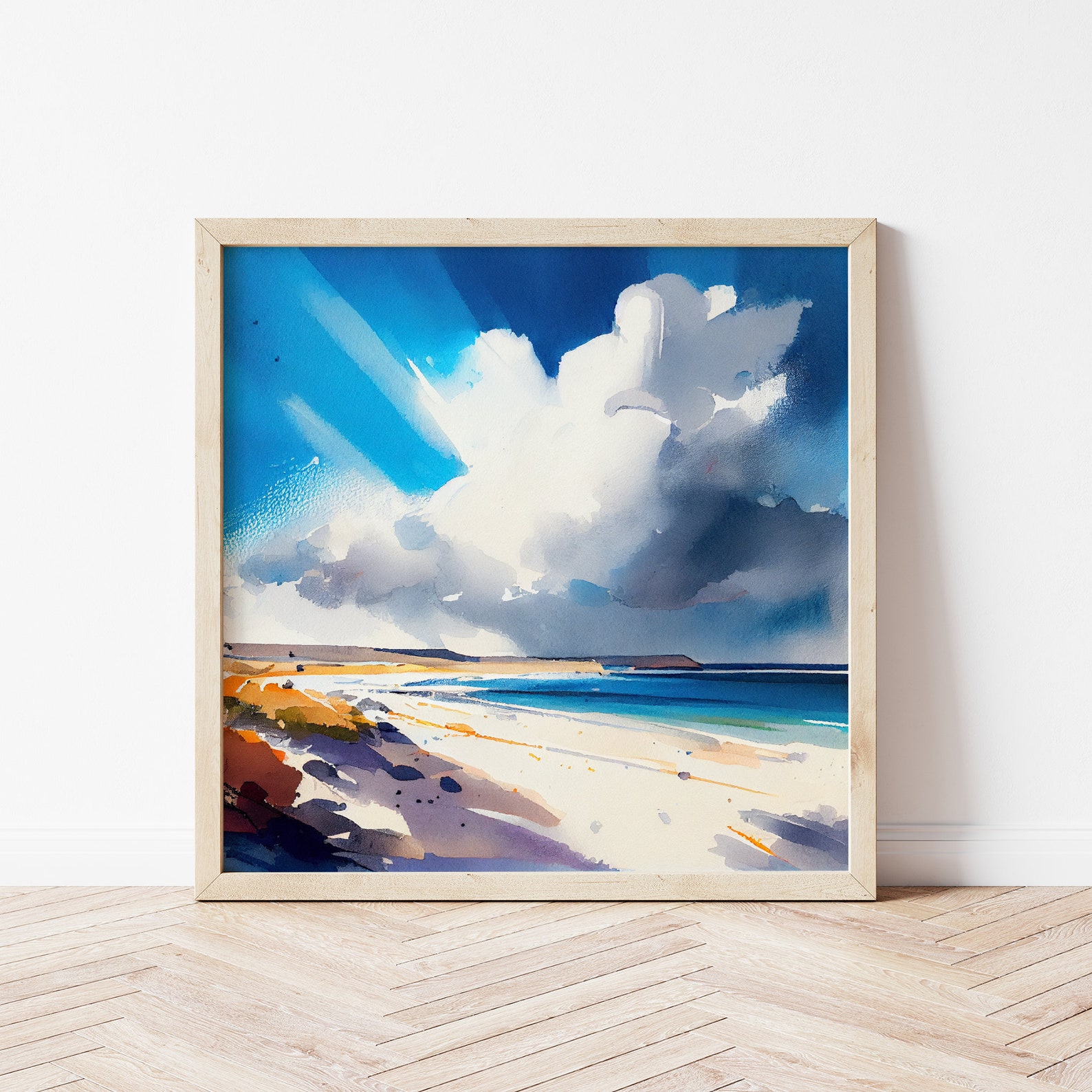 Cornwall Beach Abstract Landscape Seascape Print of the Cornish ...