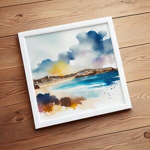 St Ives Abstract Landscape Watercolour Painting of St Ives in - Etsy UK