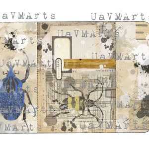 Printable Antique Beetle Make Your Own Junk Journal Scrapbook Ephemera ...