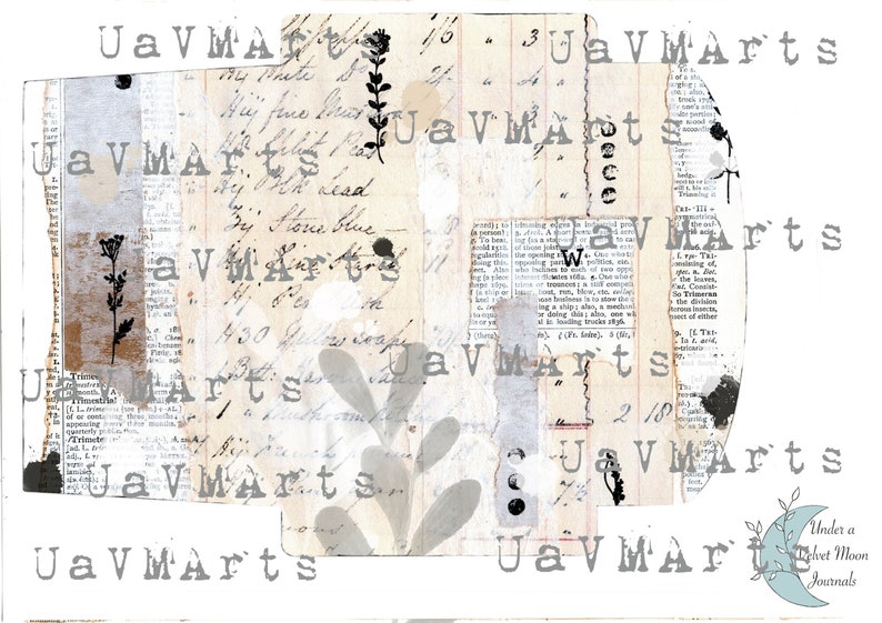 Printable Antique Script Make Your Own Junk Journal Envelope Digital ...