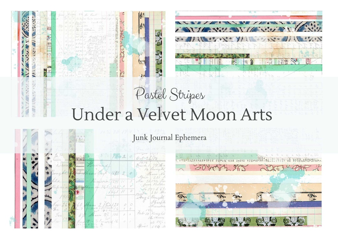 Printable Pastel Stripes Make Your Own Junk Journal Scrapbooking ...