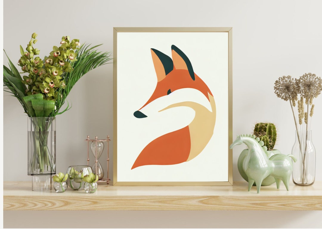 Fox Wall Art, Fox Poster, Wild Life Poster, Animal Poster, Fennec Wall ...