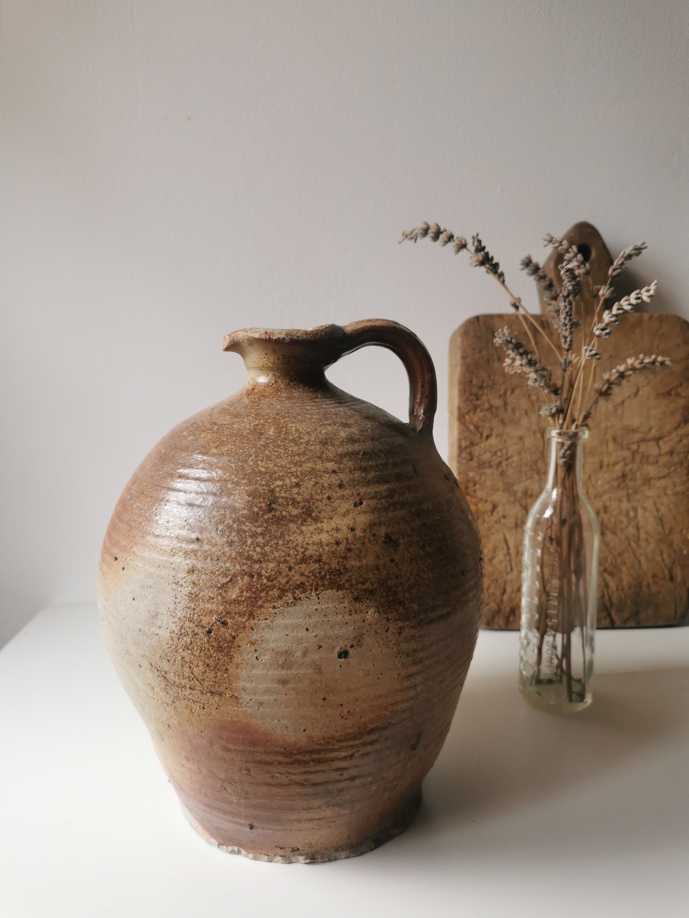 French Vintage Jug, Handmade Terracota Jug, Authentic French Country ...