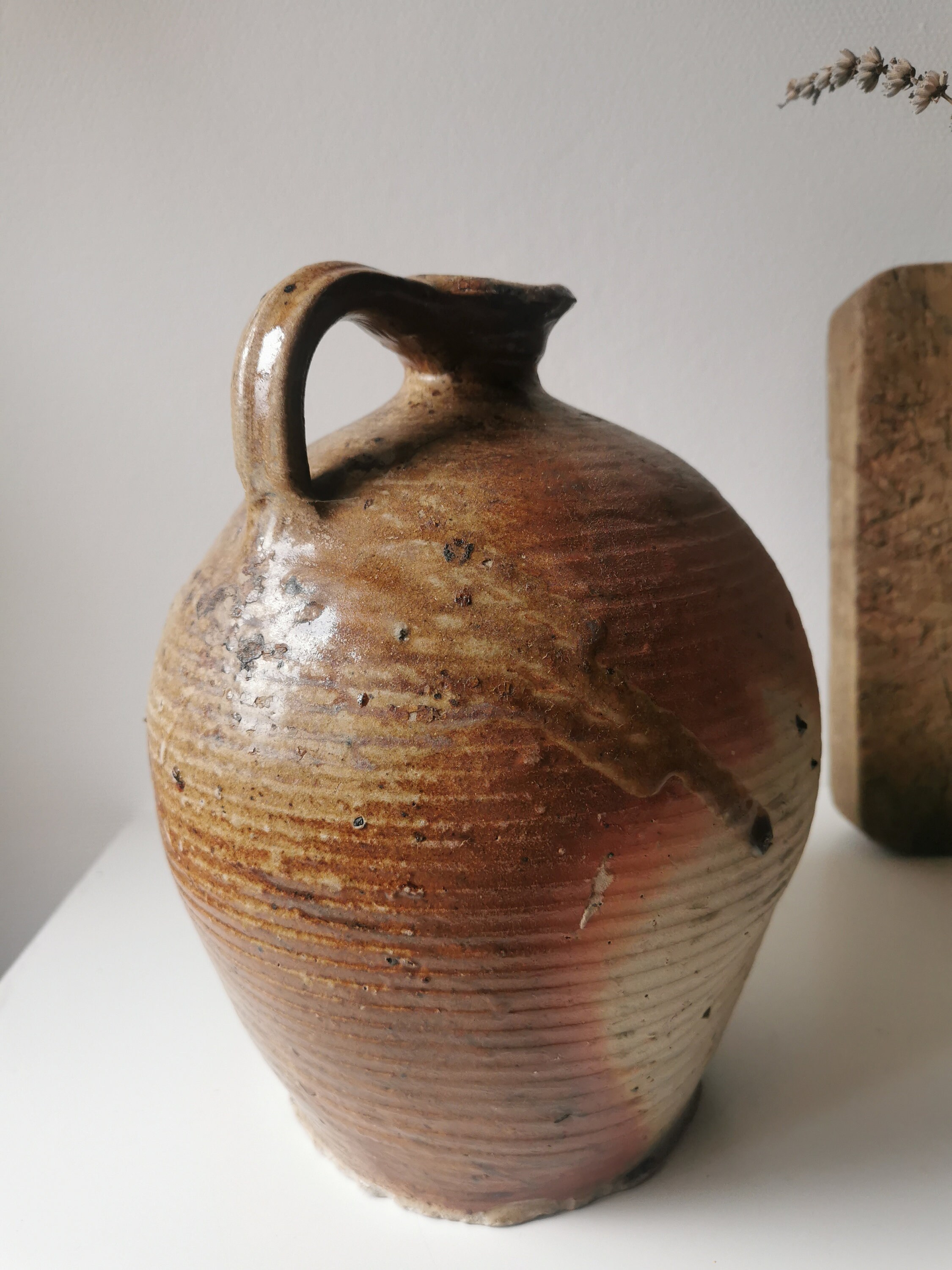 French Vintage Jug, Handmade Terracota Jug, Authentic French Country ...