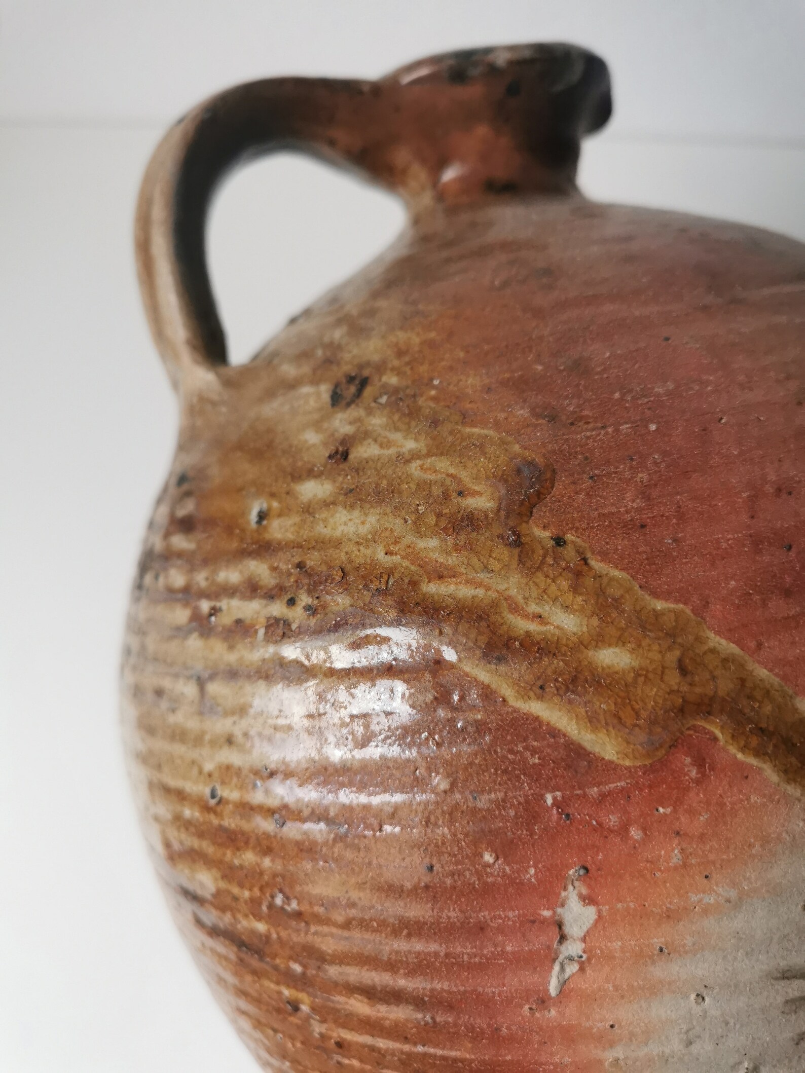 French Vintage Jug, Handmade Terracota Jug, Authentic French Country ...