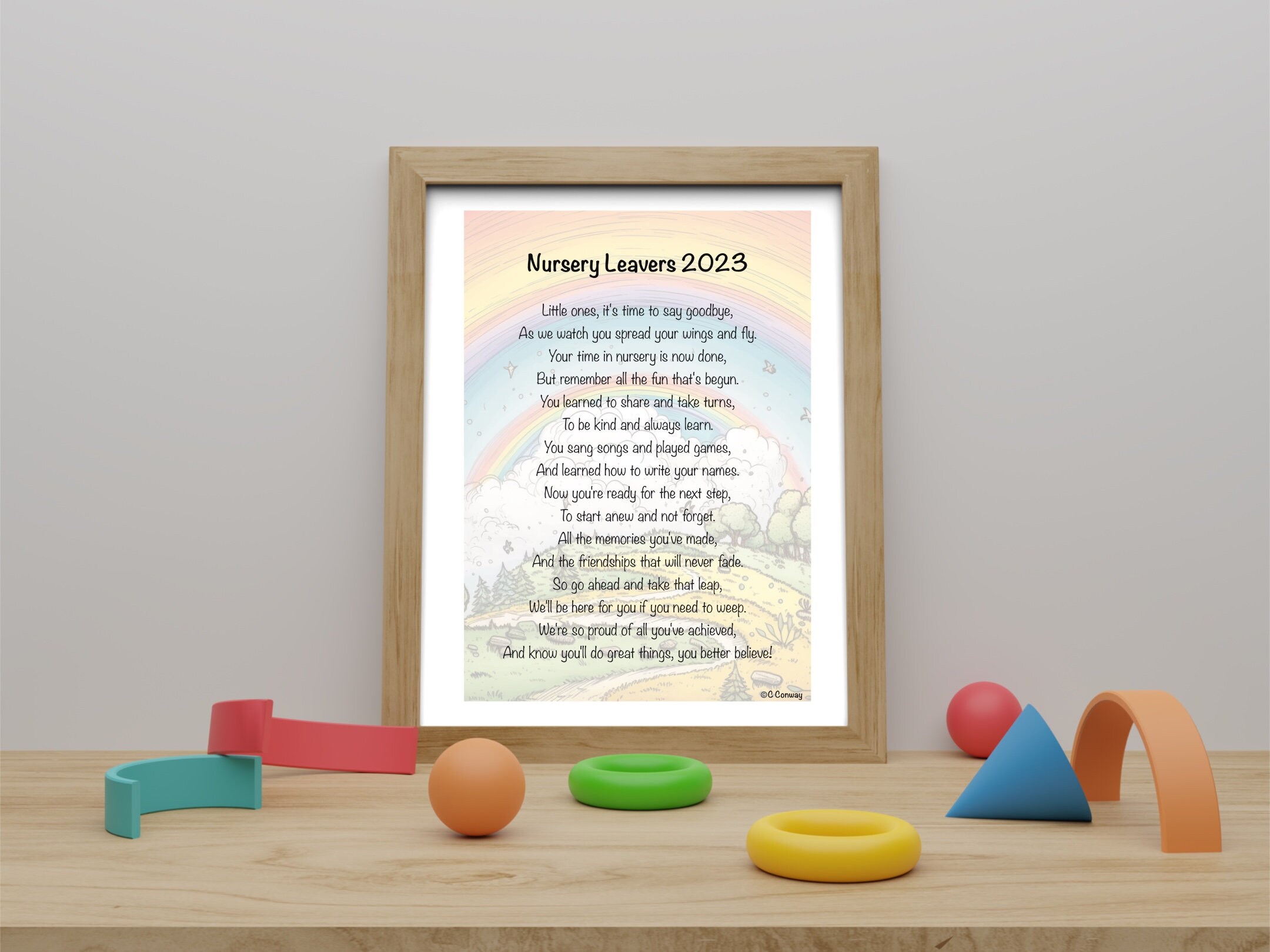Whimsical Nursery Leavers Poem PNG File Personal and Commercial Use ...