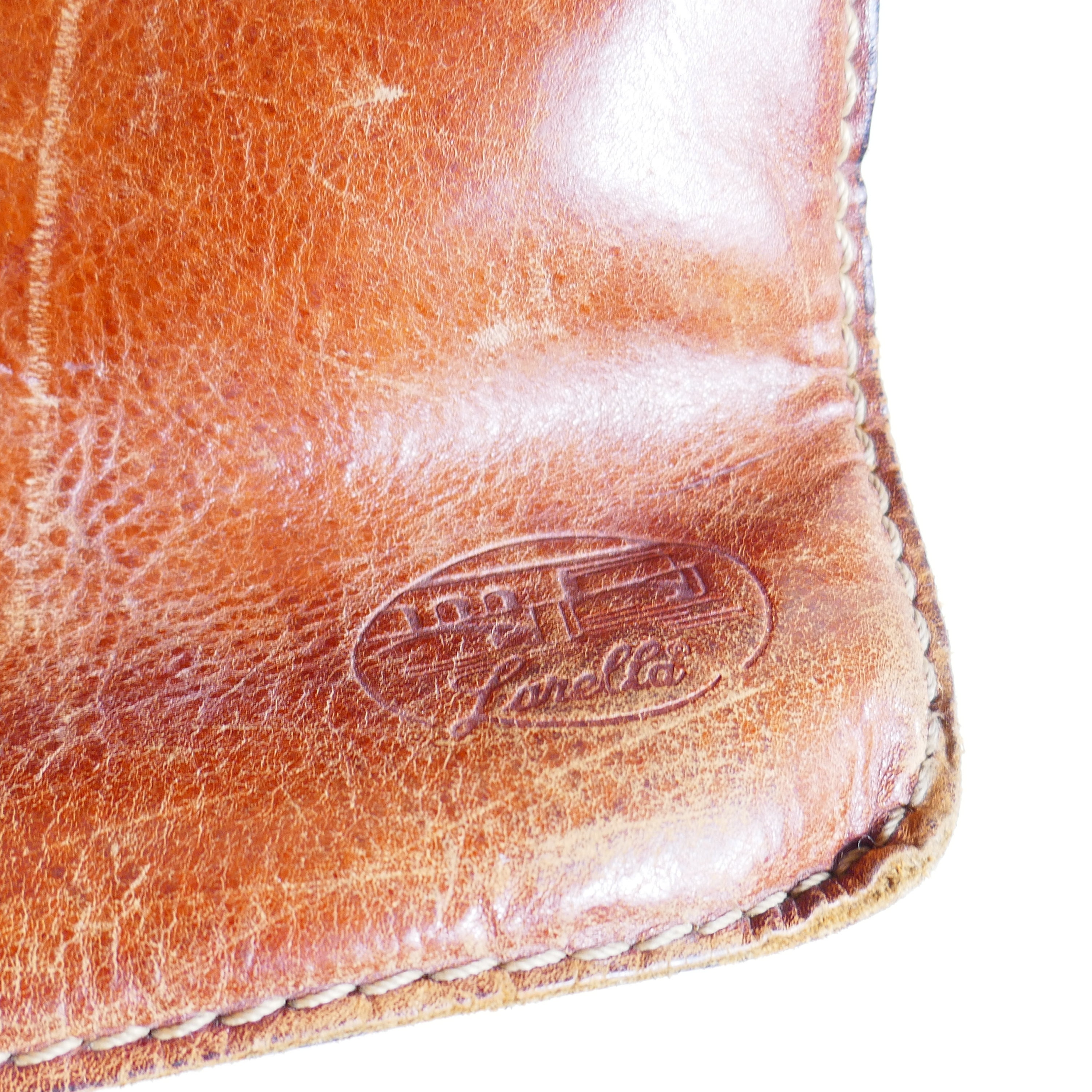 Vintage LARELLA Men's Brown Genuine Leather Bag Briefcase Made in Italy ...