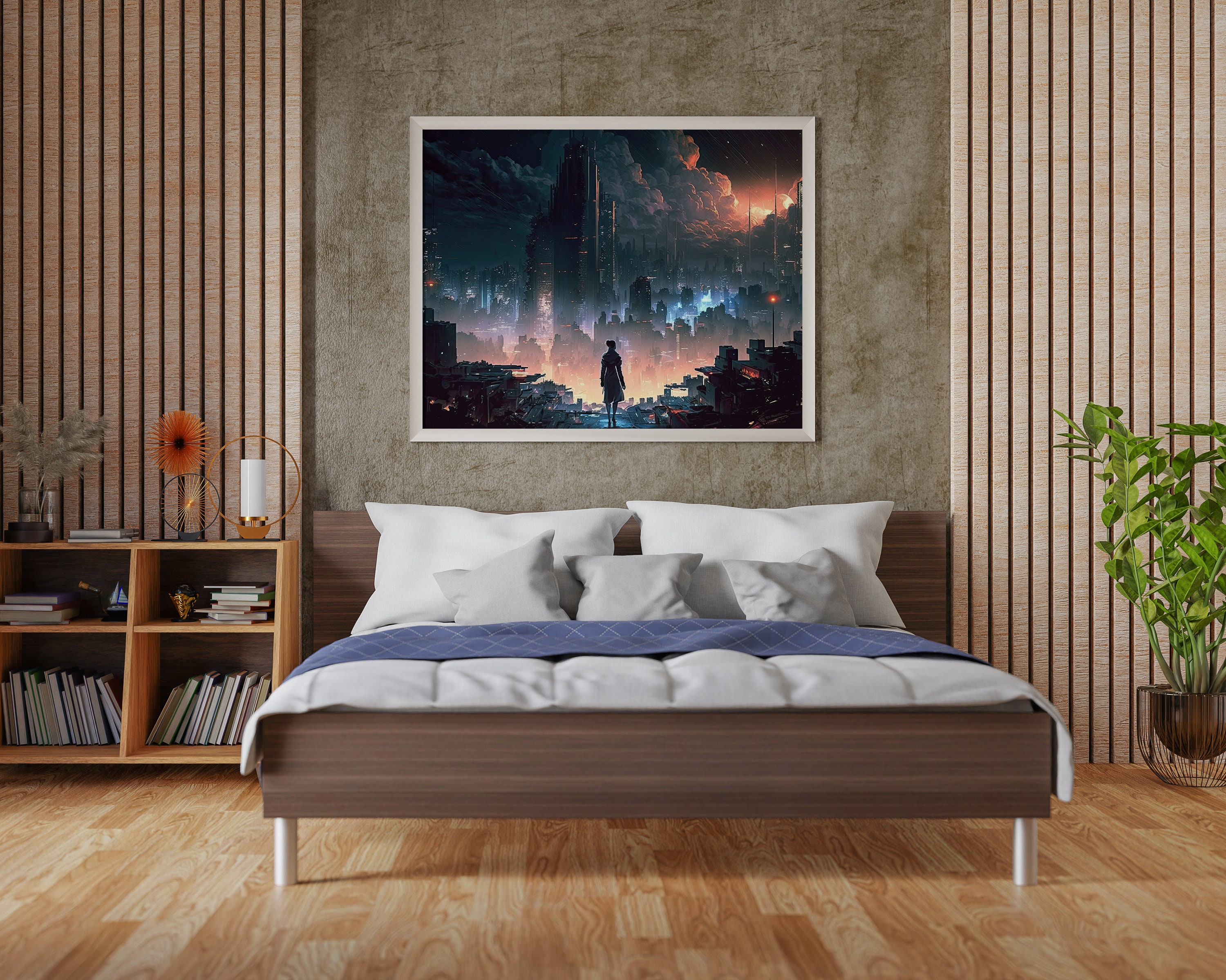 Futuristic Art, Dystopian City, Sci-fi Poster, Apocalypse Print, Wall ...