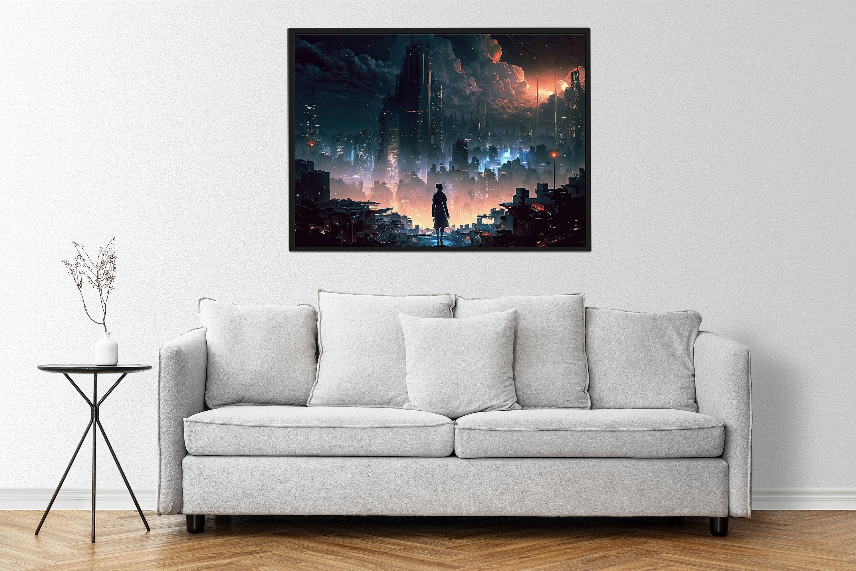Futuristic Art, Dystopian City, Sci-fi Poster, Apocalypse Print, Wall ...