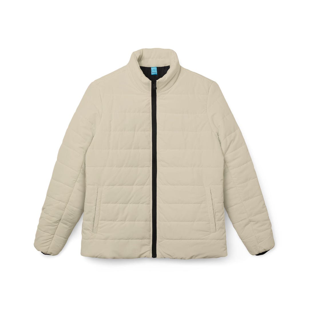 Creamy Beige Women's Puffer Jacket Warm, Stylish Outerwear for Winter ...