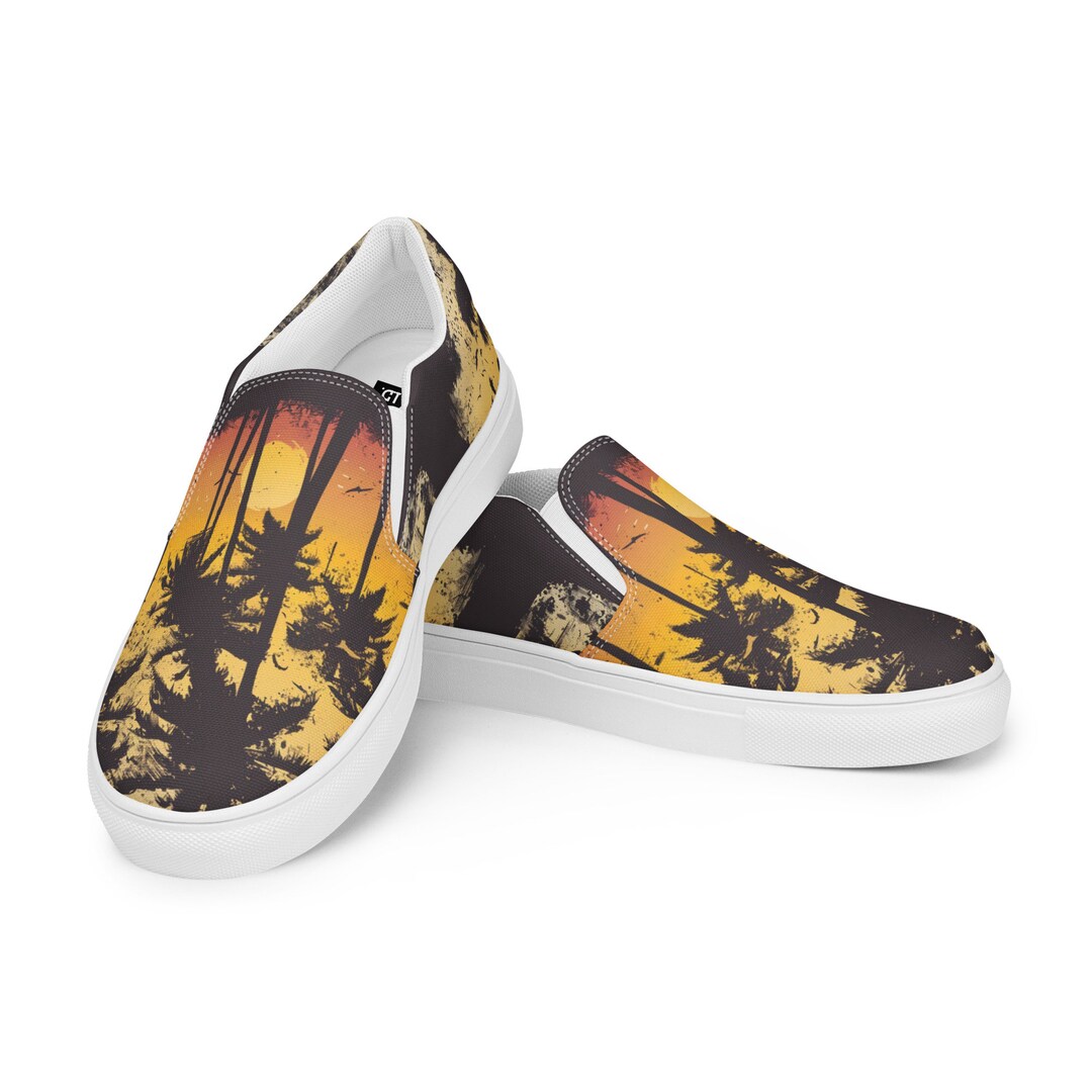 Sol I.D. Men's Tropical Sunset Ombre Slip-on Sneakers, Casual Shoes ...