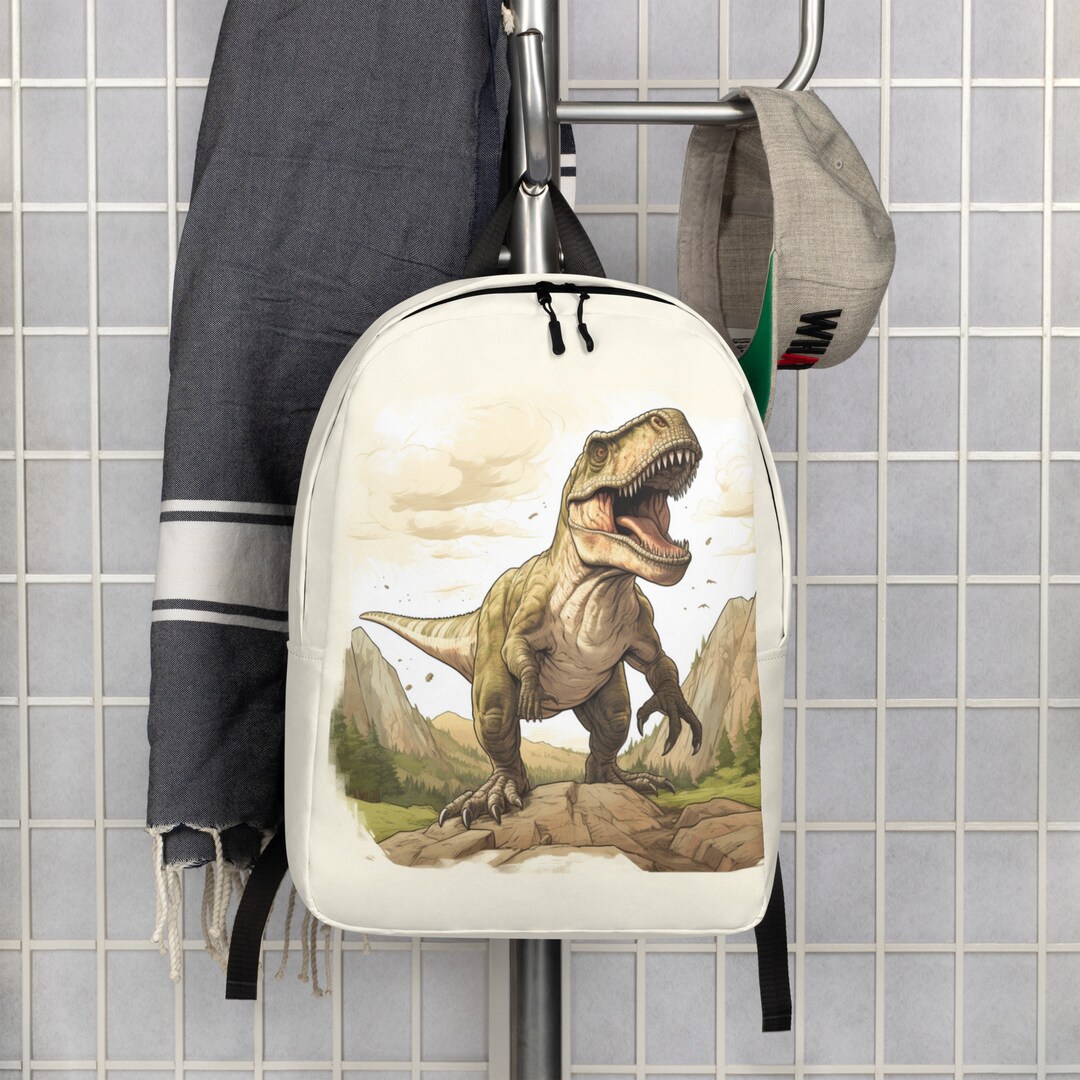 Kids T-rex Backpack beige Stylish & Practical School Bag With Laptop ...