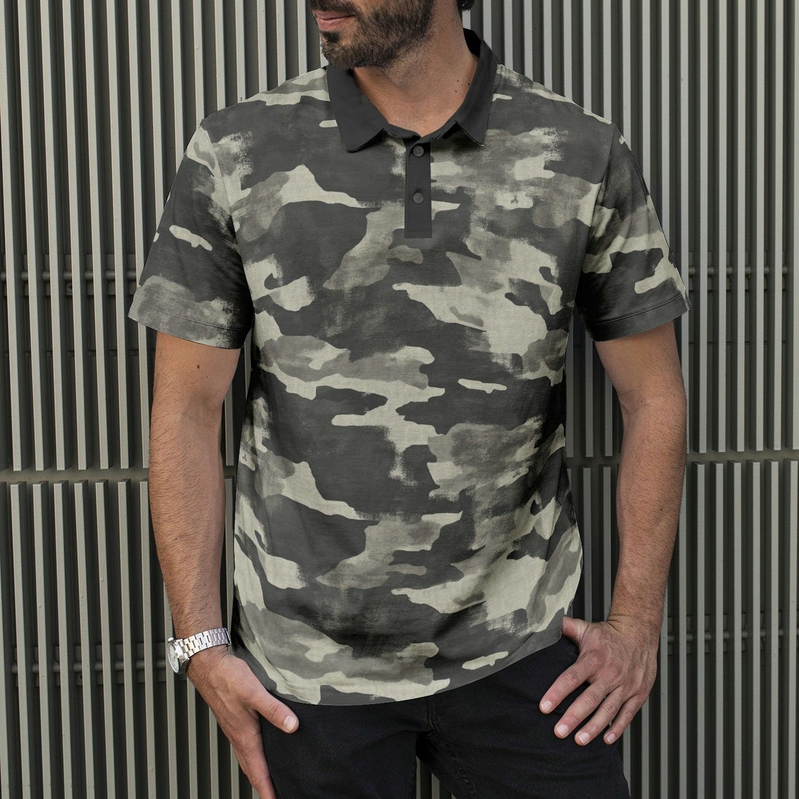 Urban Camo Polo: Modern Street Style Comfort With Four-way Stretch for ...