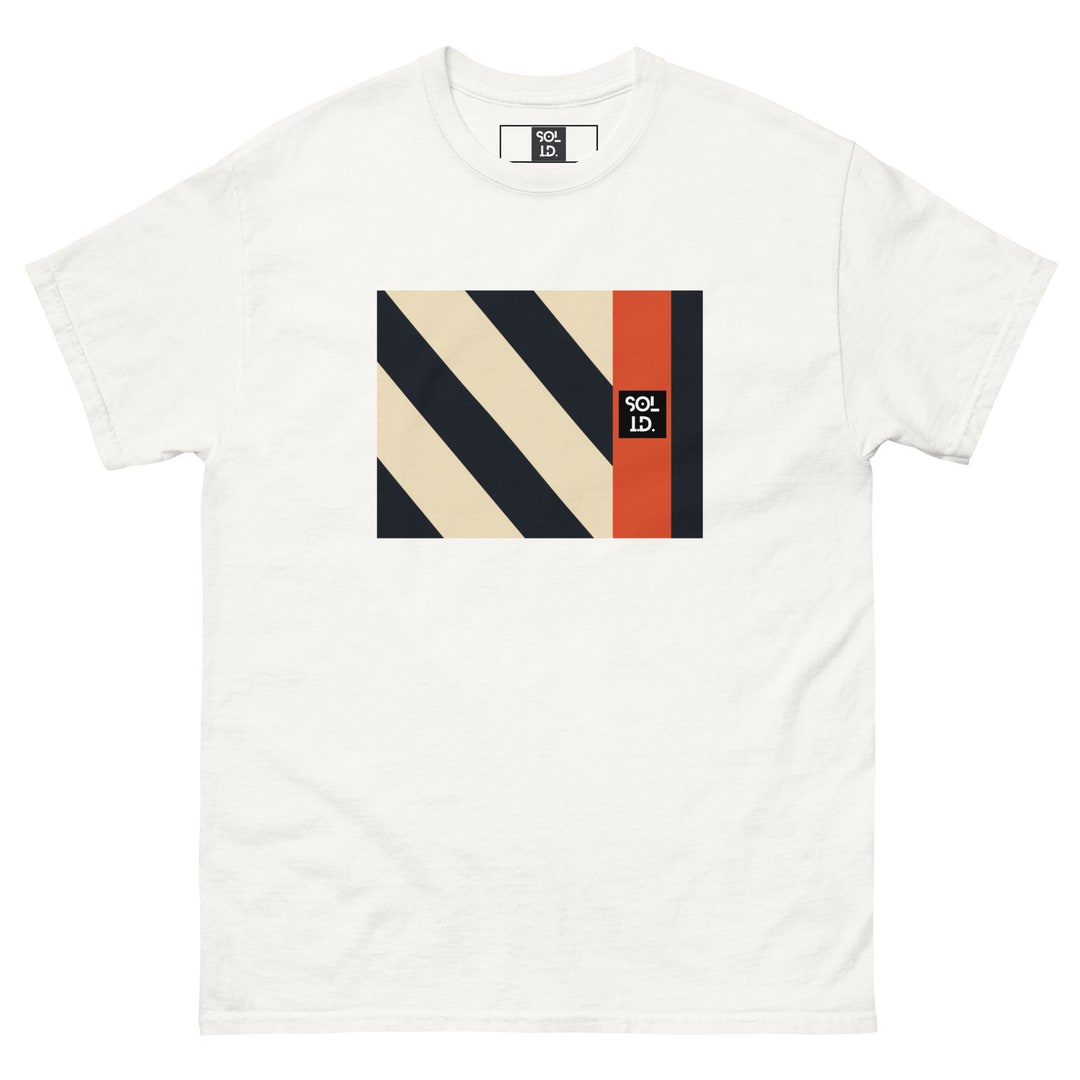 Classic Men's Vintage Racing Stripe Shirt - Retro Motorsport Tee, Bold ...