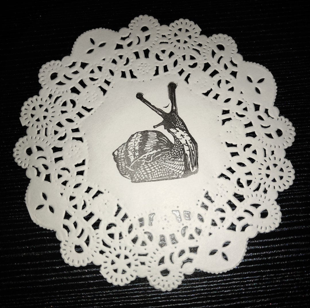 Giant Snail Gothic Goth Art Print Vintage Oddity Victorian Lace Doily ...