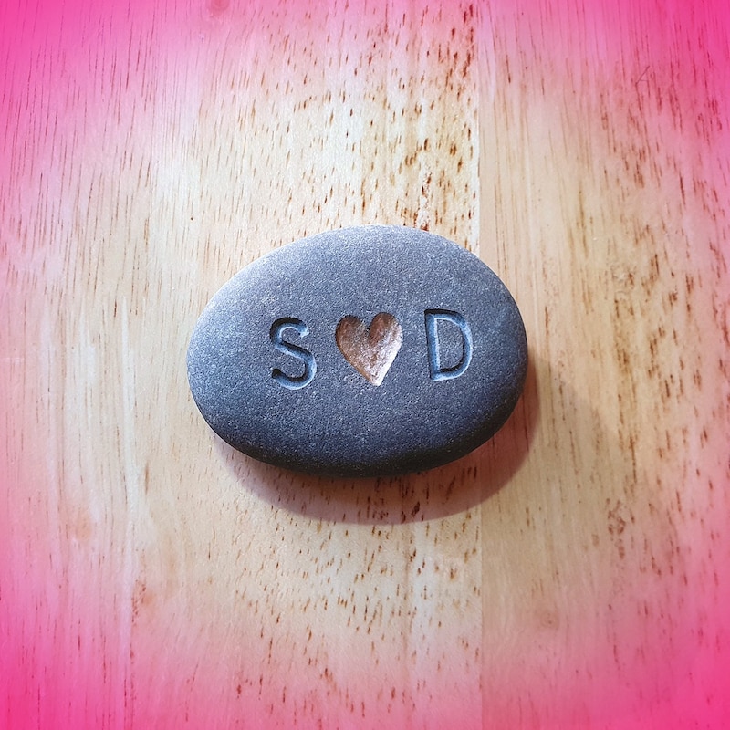 Engraved Stone - Etsy