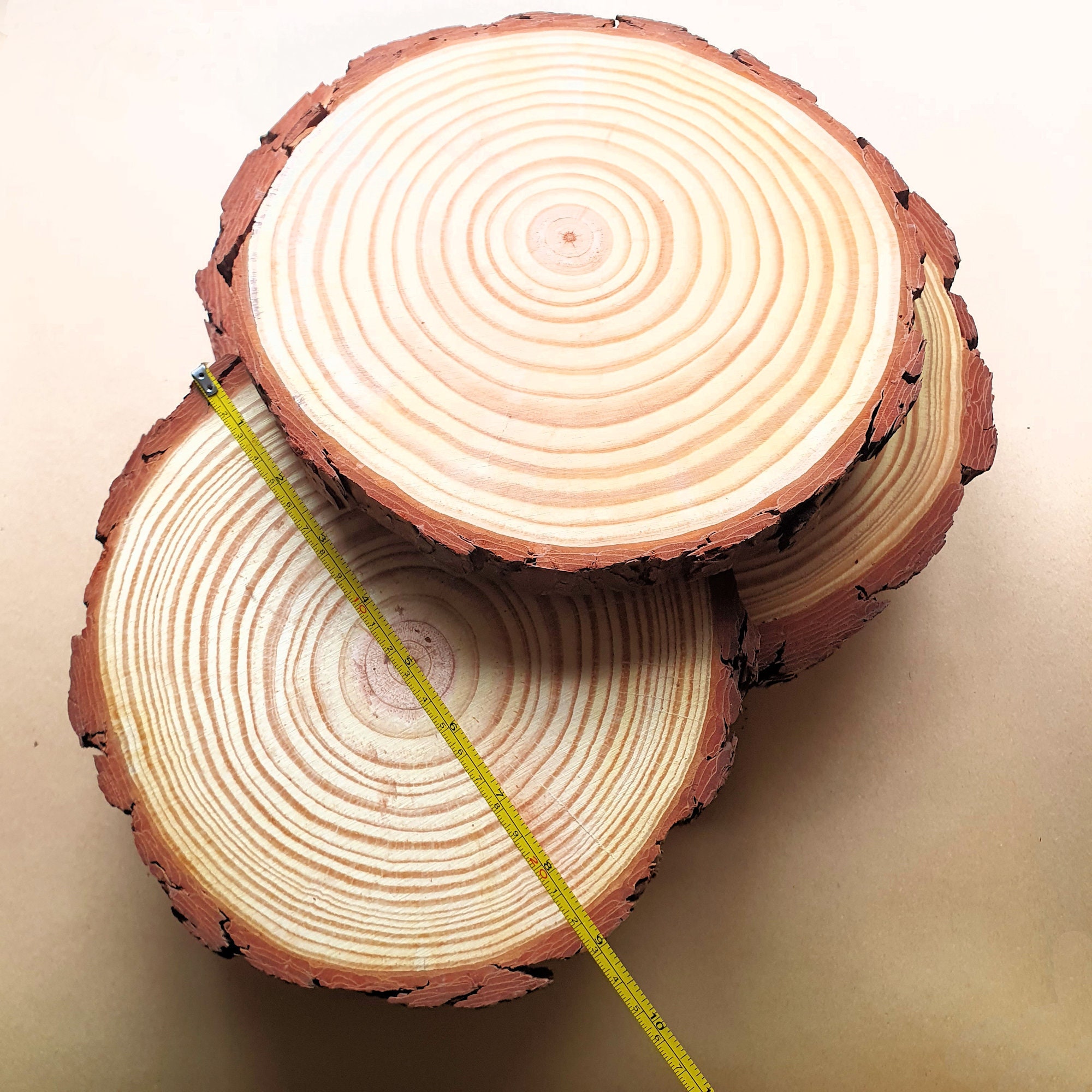 Rustic Wood Slice Cake Stand: Large Tree Slice Centerpiece (23-24cm) - Etsy