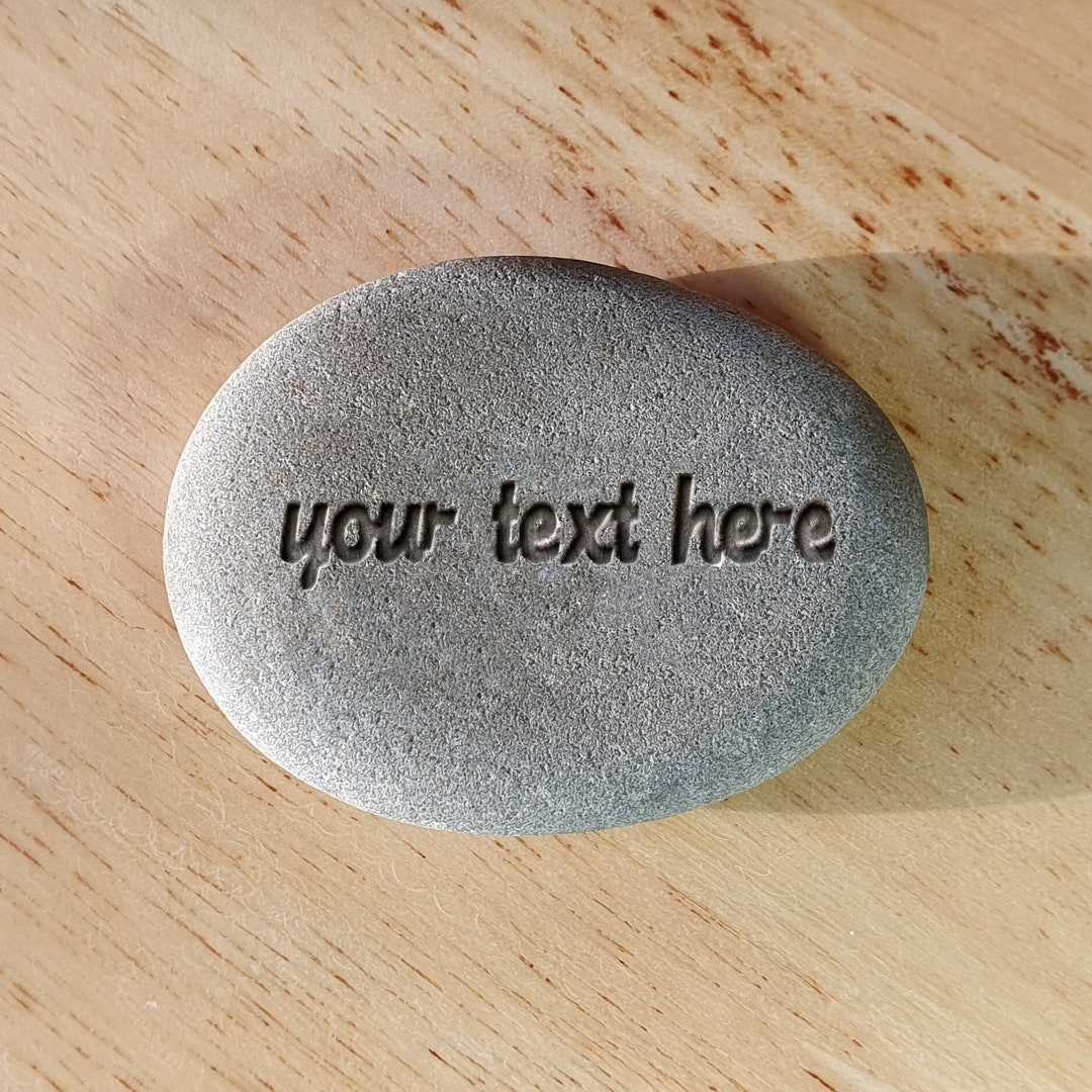 Personalized Engraved Stone: Custom Word Carved Rock - Pocket Hug Gift ...