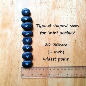 Hand Carved Mini Love Pebble: Blue Metallic Heart Pocket Hug - Etsy