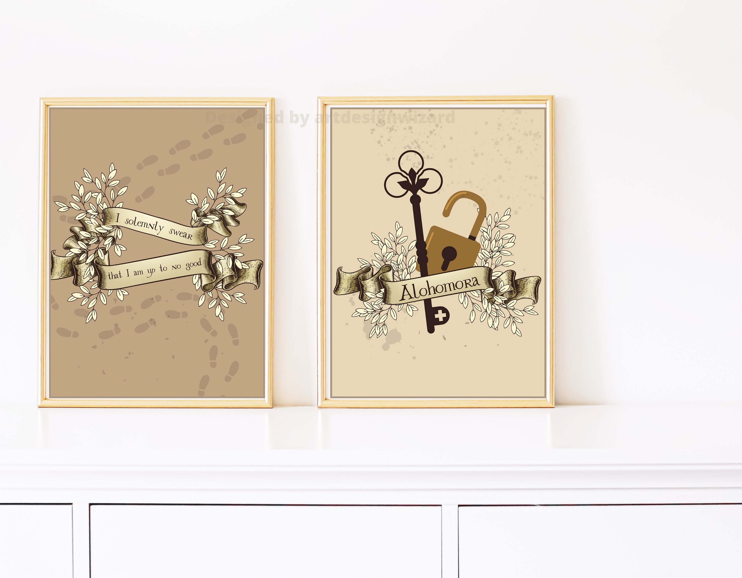 Magic Wizard Print, Wizard Poster, Wizarding Wall Room Decor Prints ...