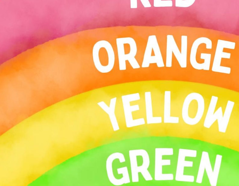 Colors Educational Poster Printable Kids Room Decor Nursery Wall Art ...