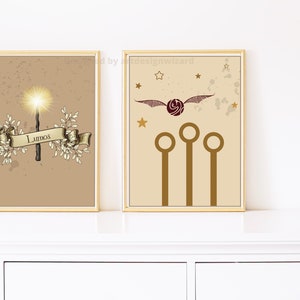 Magic Wizard Print, Wizard Poster, Wizarding Wall Room Decor Prints ...