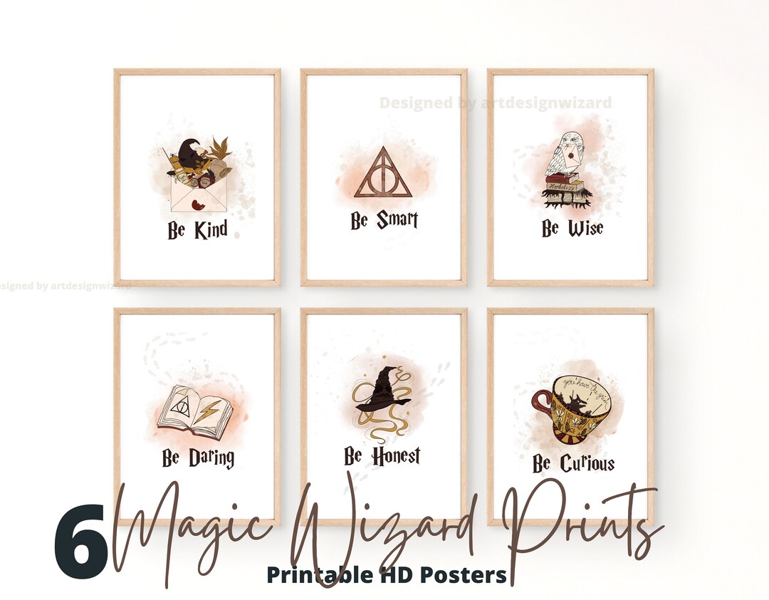 Wizard Poster, Wizard Print, Wizarding Nursery Decor, Halloween Print ...