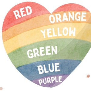 Colors Educational Poster Printable Kids Room Decor Nursery - Etsy