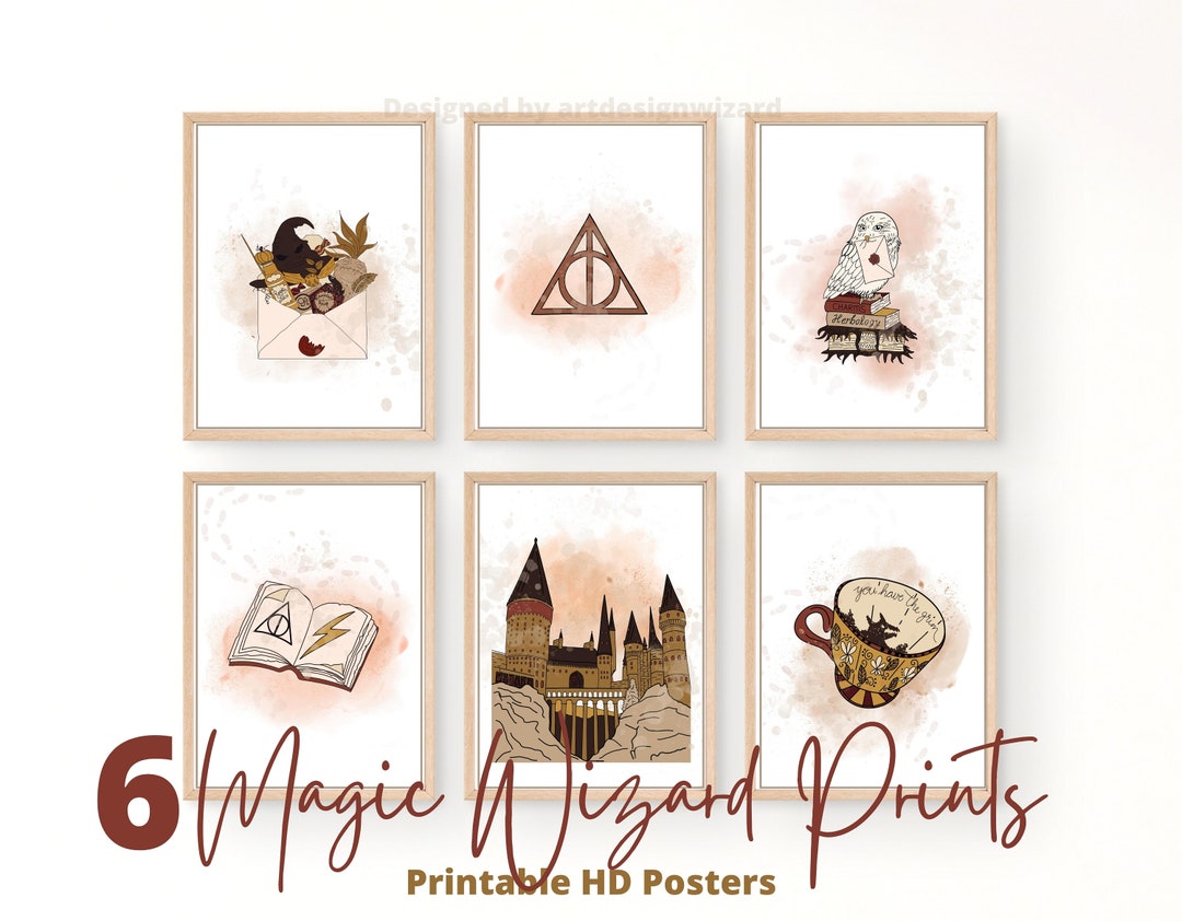 Magic Wizard Print, Wizard Poster, Wizarding Wall Room Decor Prints ...