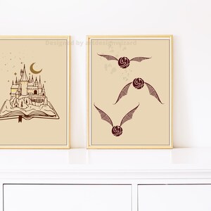 Magic Wizard Print, Wizard Poster, Wizarding Wall Room Decor Prints ...