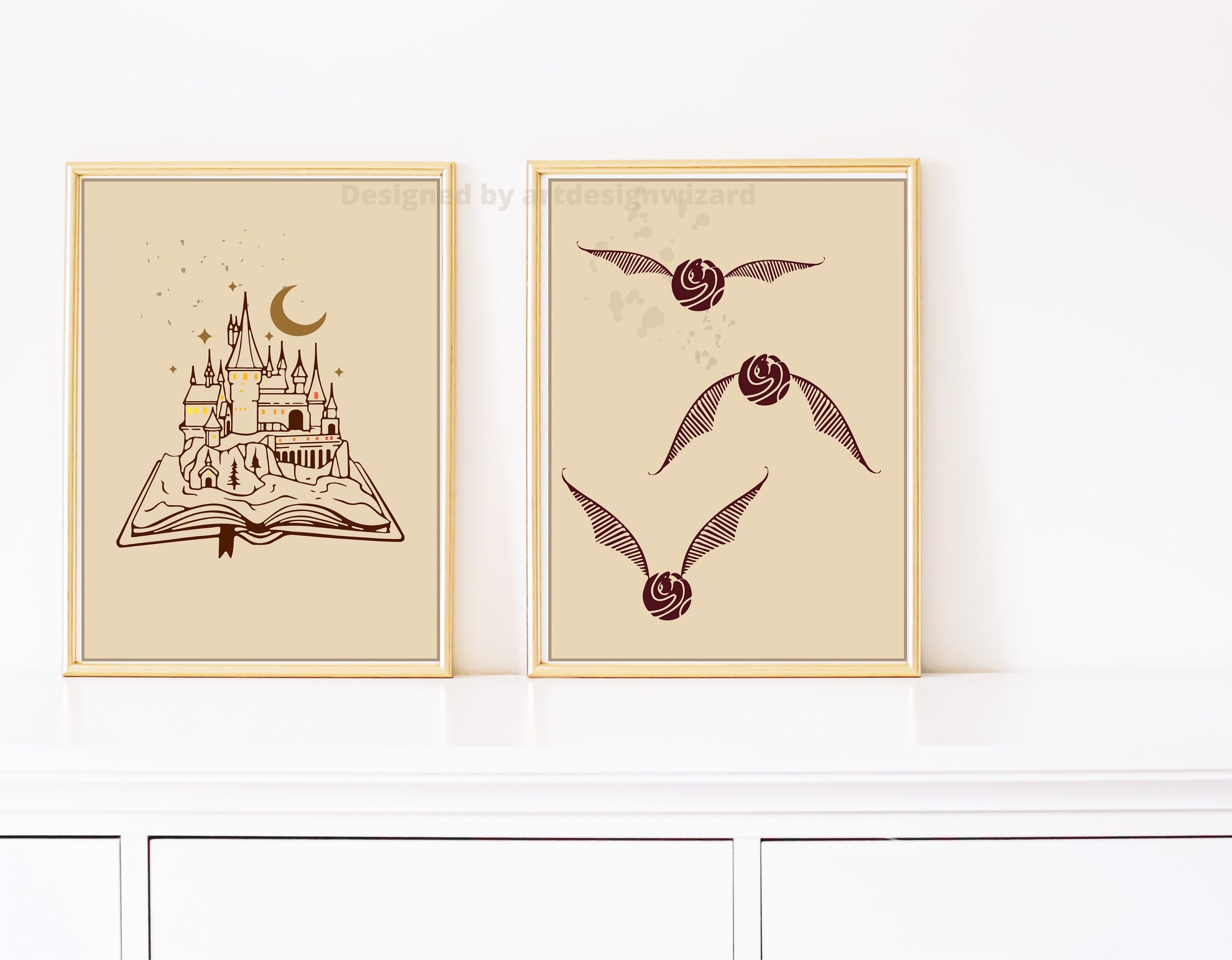 Magic Wizard Print, Wizard Poster, Wizarding Wall Room Decor Prints ...