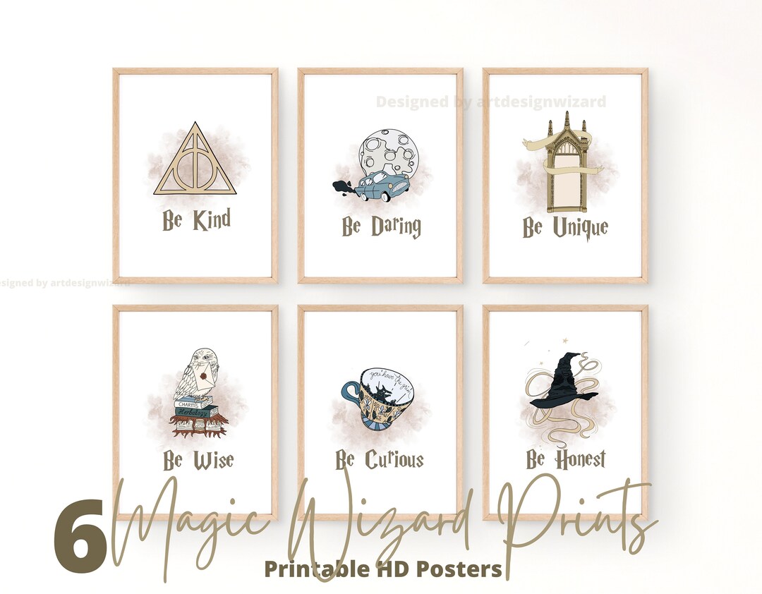Wizard Poster, Wizard Print, Wizarding Nursery Decor, Halloween Print ...