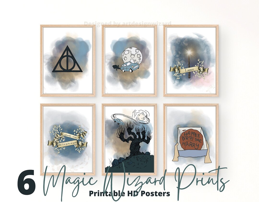 Magic Wizard Print, Wizard School Poster, Wall Room Decor Prints ...