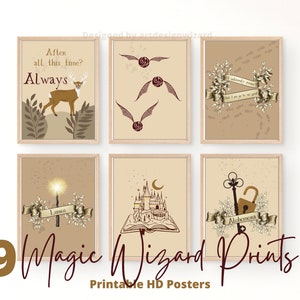 Magic Wizard Print, Wizard Poster, Wizarding Wall Room Decor Prints ...