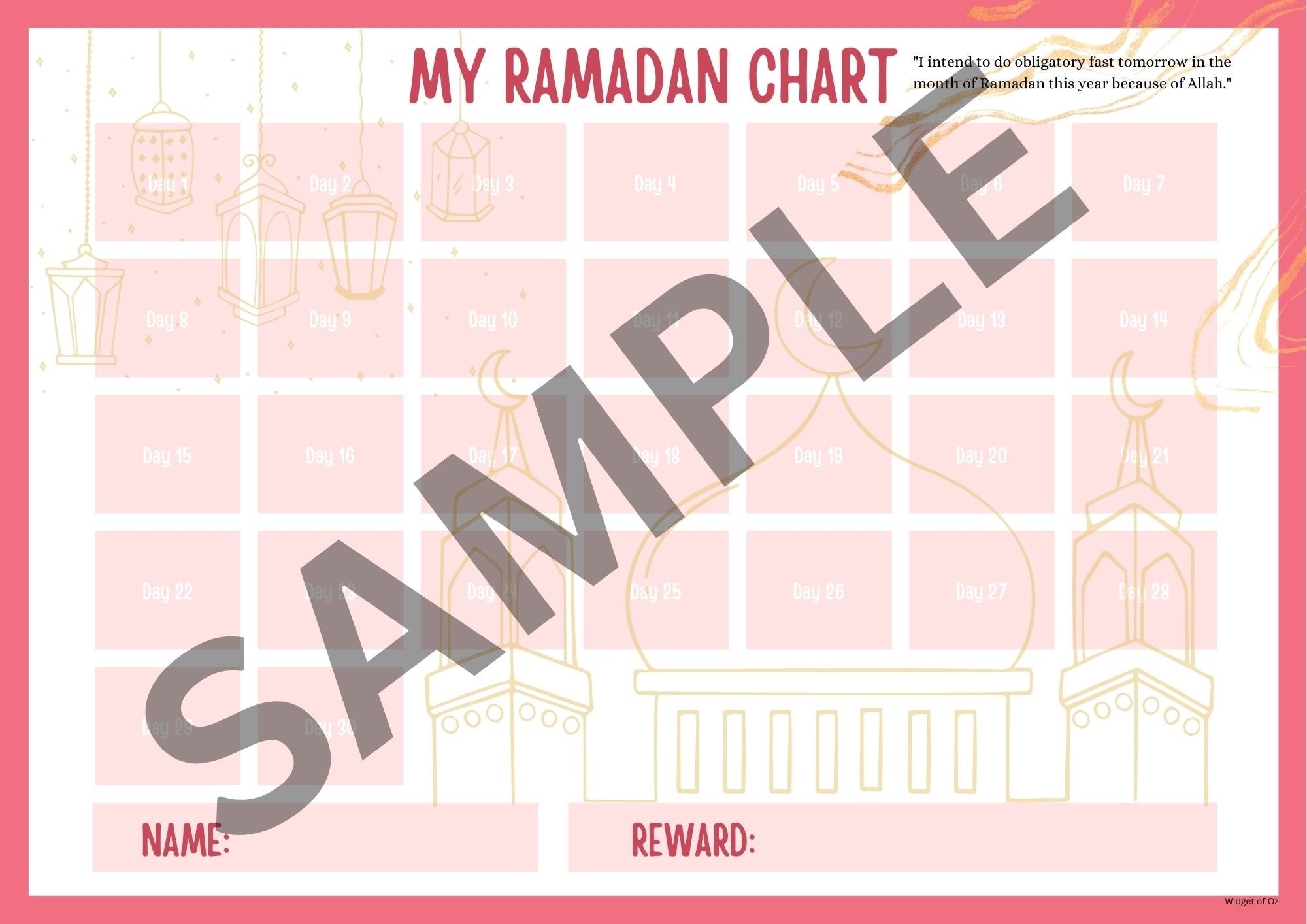 Colourful Kids' Fasting Chart | Ramadan Chart for Tracking Fasting ...