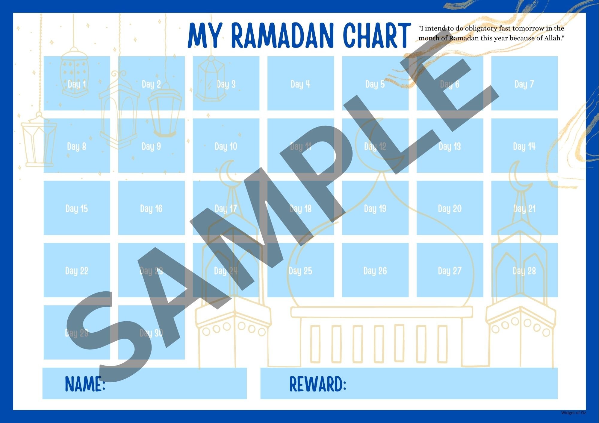 Colourful Kids' Fasting Chart Ramadan Chart for Tracking - Etsy