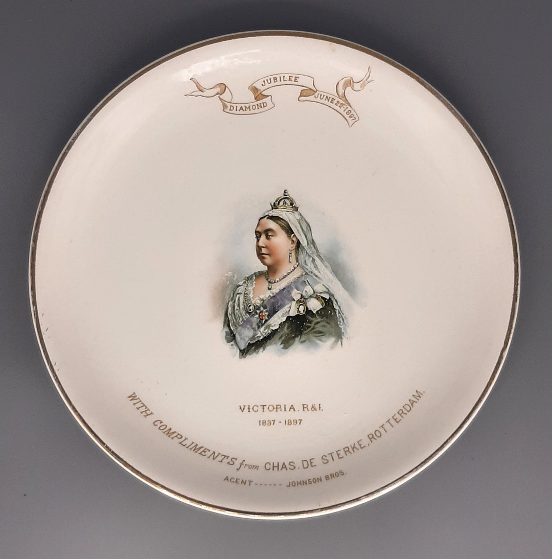 Rare Queen Victoria 1897 Jubilee Plate With Johnson Brothers Hanley ...